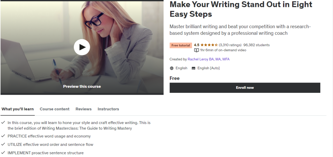 Where Can I Learn Writing? 10 Best Free Online Writing Courses for New ...